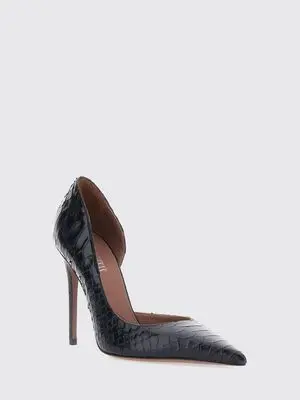 Paris Texas Vera Pumps Python Print Leather - Black