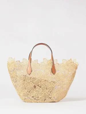 Ermanno Scervino Woven Tote Bag With Pouch - Natural