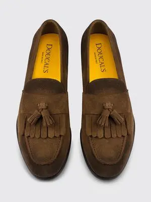 DOUCAL'S Suede Tassel Loafers - Brown