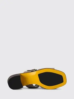 DOUCAL'S Suede Mule Sandals With Adjustable Strap - Grey