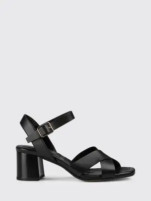 DOUCAL'S Leather Sandals With Adjustable Ankle Strap - Black