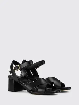 DOUCAL'S Leather Sandals With Adjustable Ankle Strap - Black
