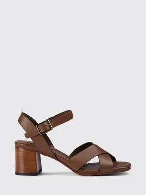 DOUCAL'S Leather Sandals With Adjustable Ankle Strap - Brown