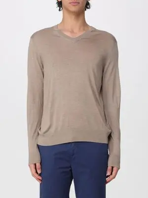 BALLANTYNE Silk V-neck Long Sleeve Jumper