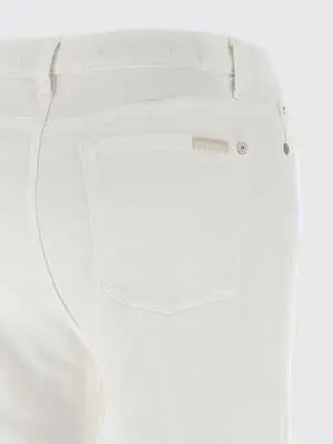7 For All Mankind Flared Stretch Denim Jeans - White