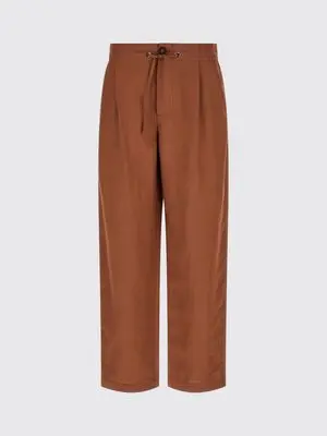 Brunello Cucinelli Viscose And Linen Trousers - Red