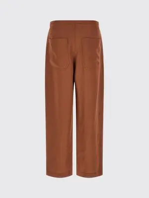 Brunello Cucinelli Viscose And Linen Trousers - Red