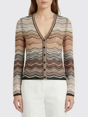 Missoni Zig Zag Lurex Viscose Cardigan - Brown