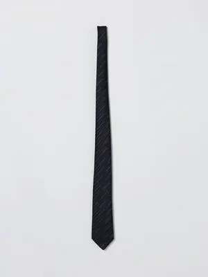 Emporio Armani Striped Silk Neck Tie - Blue