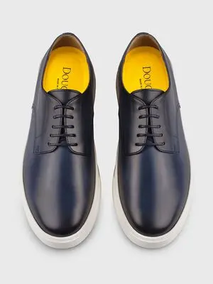 DOUCAL'S Derby Lace Up Leather Sneakers