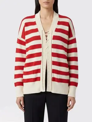 Ermanno Scervino Striped Cotton Blend Cardigan