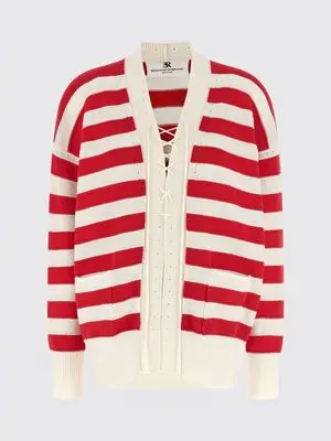 Ermanno Scervino Striped Cotton Blend Cardigan