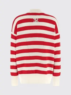 Ermanno Scervino Striped Cotton Blend Cardigan