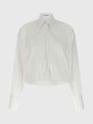 Ermanno Scervino Cotton Shirt With Embroidered Bib