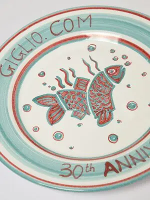 GIGLIO.COM 30TH ANNIVERSARY Ceramic Plate - Sky Blue