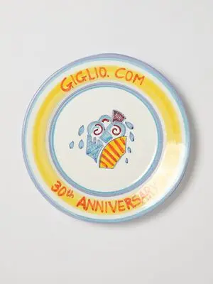 GIGLIO.COM 30TH ANNIVERSARY Ceramic Plate - Yellow