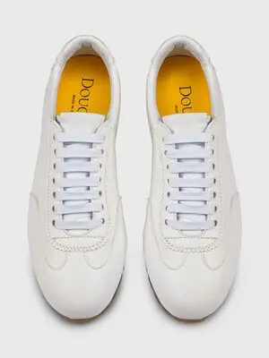 DOUCAL'S Low Top Leather Sneakers - White