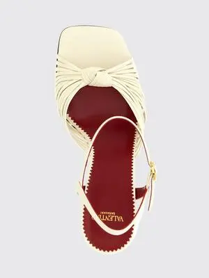Valentino Garavani Annet High Heel Leather Sandals - White