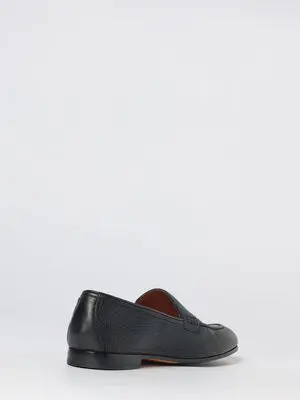DOUCAL'S Grained Leather Loafers - Blue