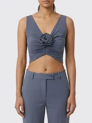 Magda Butrym Sleeveless V-neck Cropped Top With Embellishment