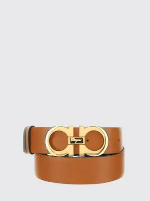 FERRAGAMO Reversible Gancini Belt In Leather - Black