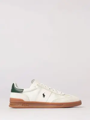 Polo Ralph Lauren Leather And Mesh Lace-up Sneakers