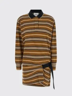 Isabel Marant Étoile Striped Cotton Polo Mini Dress - Beige