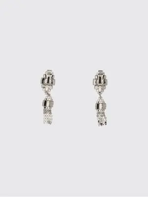 Alessandra Rich Tone Brass Earrings With Rhinestones