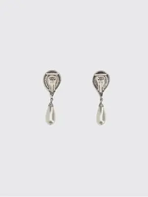 Alessandra Rich Drop Earrings - Silver