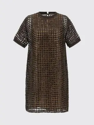 Brunello Cucinelli Sequined Silk And Linen Dress
