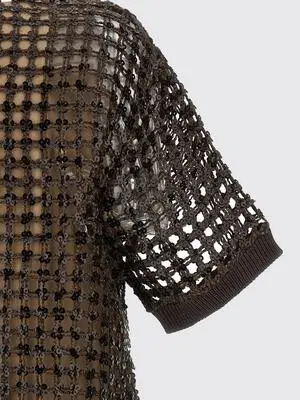 Brunello Cucinelli Sequined Silk And Linen Dress