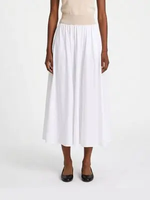 PATOU Cotton Midi Skirt - White