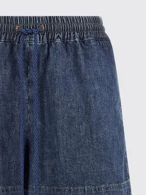 Valentino Garavani Vlogo Denim Jogging Shorts - Blue