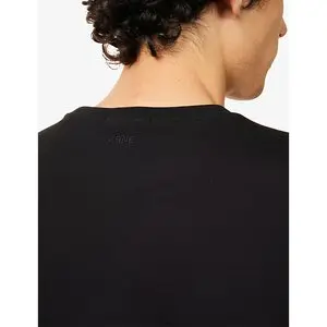 ARNE Essential Luxe Crewneck Stretch-cotton Blend T-shirt - Black