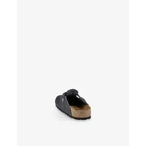 BIRKENSTOCK Boston Suede Clogs - Charcoal