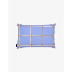 THE CONRAN SHOP Cuba Checked Cotton Cushion - Blue