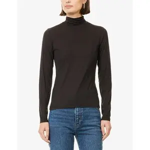FRAME The Hosiery Turtleneck Stretch-woven Top