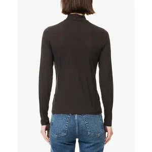 FRAME The Hosiery Turtleneck Stretch-woven Top