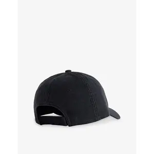 Carhartt Work In Progress Canvas Logo-patch Cotton Cap - Black