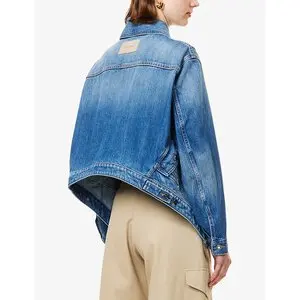 Givenchy Dipped-hem Cocoon Denim Jacket