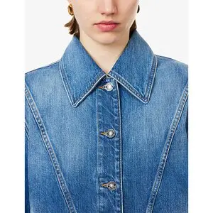 Givenchy Dipped-hem Cocoon Denim Jacket