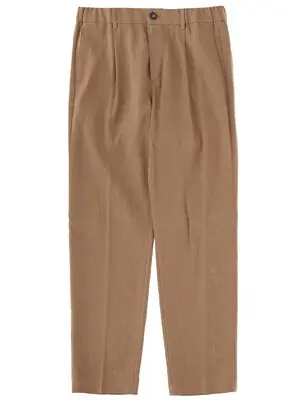Herno Tailored Linen Trousers - Brown