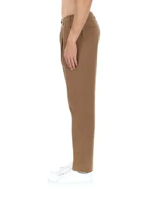 Herno Tailored Linen Trousers - Brown