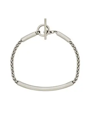 Saint Laurent Chain And Tube Bracelet - Silver