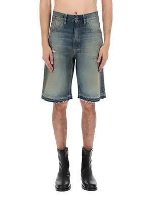 SUNFLOWER Distressed Shorts - Denim