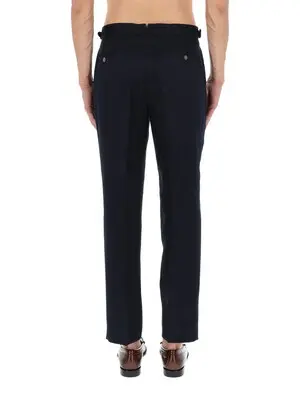 BOSS Tailored Pleated Trousers - Blue
