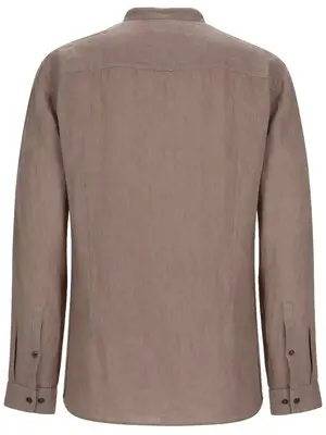Hugo Camicia In Lino - Brown
