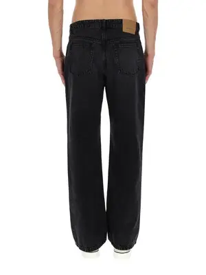 AMI Paris Large Fit Jeans - Black