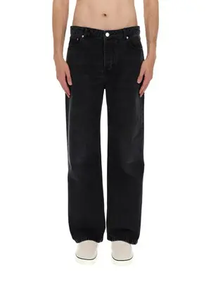 AMI Paris Large Fit Jeans - Black