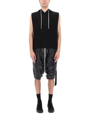 Rick Owens Hooded Tunic Top - Black